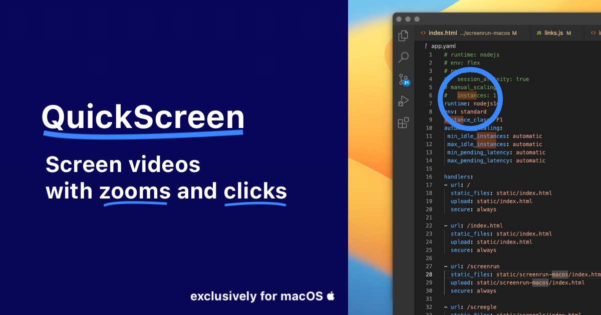 QuickScreen Screen Recorder for macOS